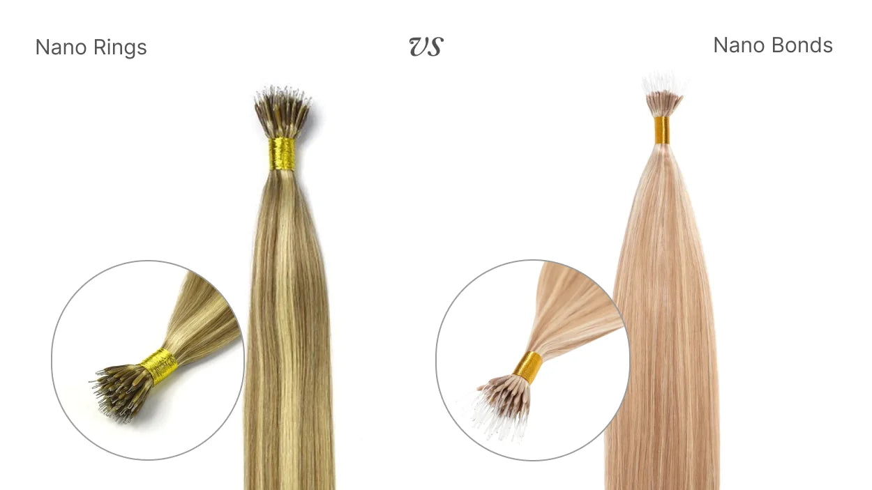 Nano Bonds VS Nano Ring Hair Extensions: Pros and Cons | Cliphair UK