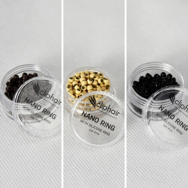 SILICONE LINED NANO RINGS/BEADS -200 Pack – Cliphair UK