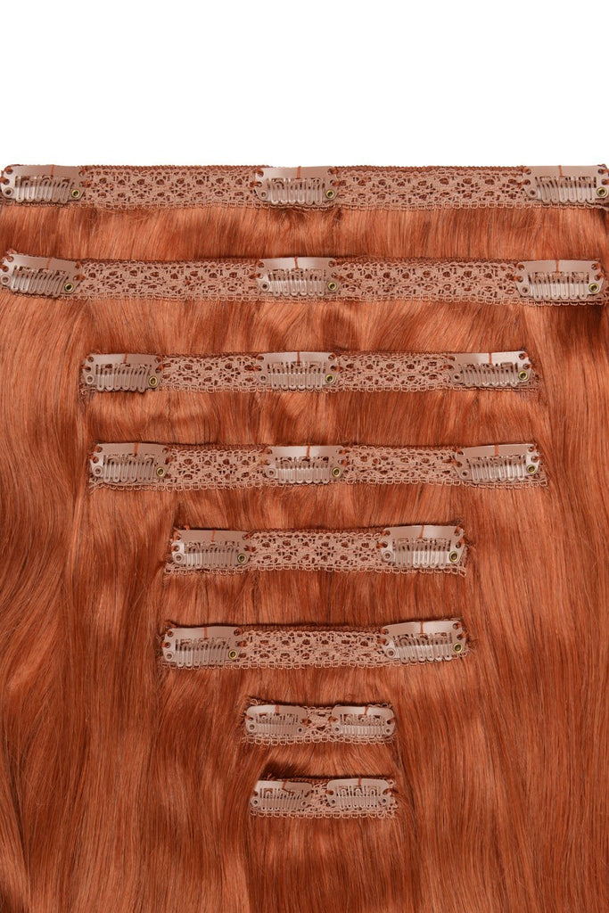 Flaming Ginger Wefted Full Head Extensions | Cliphair UK