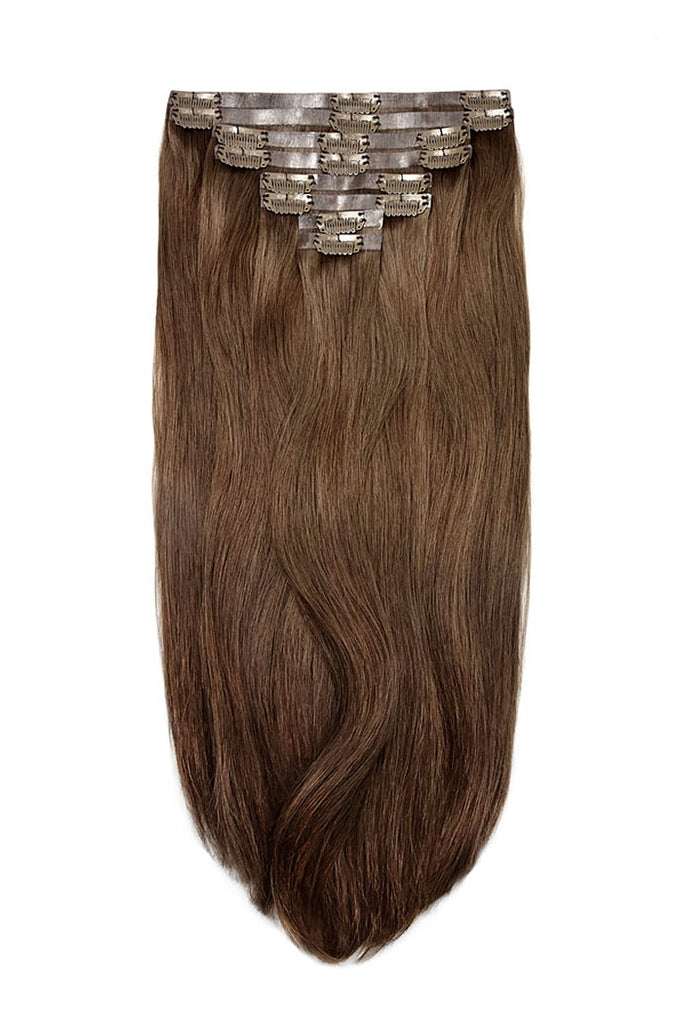 Light Brown Seamless Clip In Hair Extensions | Cliphair UK