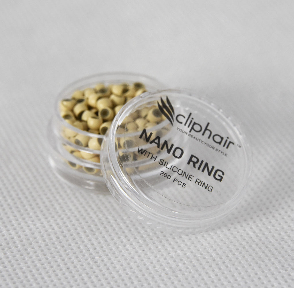 SILICONE LINED NANO RINGS/BEADS -200 Pack – Cliphair UK